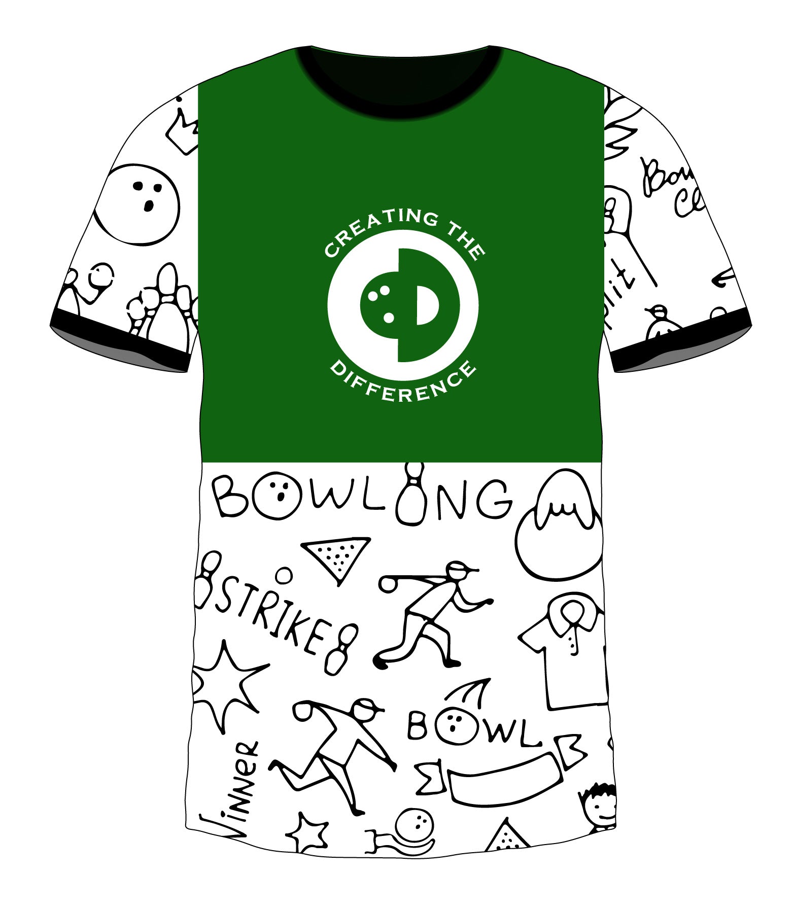 Bowling Shirts - Scribbles 5 Jersey - Creating the Difference